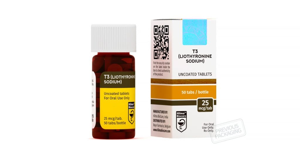 Hilma Biocare - T3 Liothyronine Sodium (25 mcg/50 tabs - pack) - Hilma ...